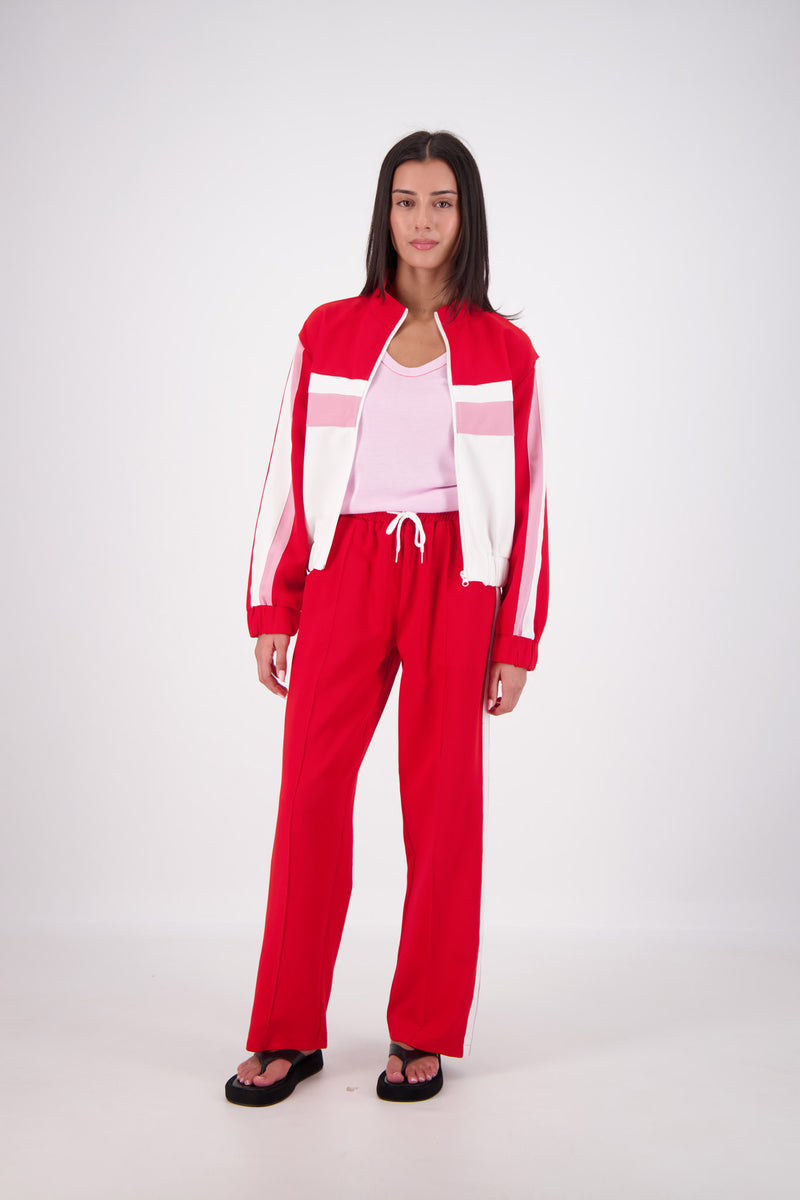 Cassis Funnel Neck Jacket Red/Pink – Jasmine Alexa